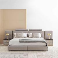 China Factory Custom Luxury Modern Full Grey Bed Room Wooden Frame Furnitures Bedroom Set for sale