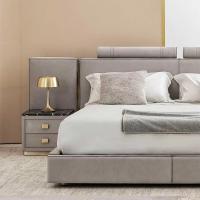 China Factory Custom Luxury Modern Full Grey Bed Room Wooden Frame Furnitures Bedroom Set for sale