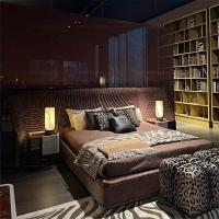 China Latest Design Bedroom Furniture Big Headboard Velvet Fabric Bed Unique Shape Modern Luxury Double Bed with Storage Bedroom Set for sale