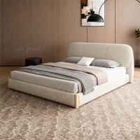 China Nordic Style Teddy Velvet Art Bed Bedroom Furniture Italian Luxury Modern King Size Bedroom Set for sale