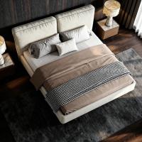China Luxury Large Headboard king Size Upholstered Bed Frame Set Design Bedroom Furniture for sale