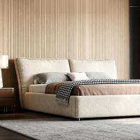 China Luxury Large Headboard king Size Upholstered Bed Frame Set Design Bedroom Furniture for sale