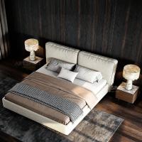 China Luxury Large Headboard king Size Upholstered Bed Frame Set Design Bedroom Furniture for sale