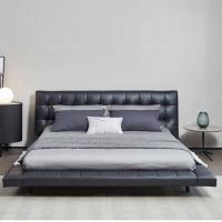 China Italian Design Fabric Leather Bed Frame Bedroom Soft King Size Queen Size Beds for sale