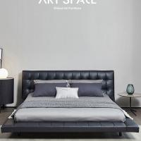 China Italian Design Fabric Leather Bed Frame Bedroom Soft King Size Queen Size Beds for sale