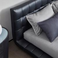 China Italian Design Fabric Leather Bed Frame Bedroom Soft King Size Queen Size Beds for sale