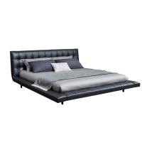 China Italian Design Fabric Leather Bed Frame Bedroom Soft King Size Queen Size Beds for sale