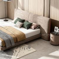 China Gainsville Furniture High End Furniture Manufacturer Italian Modern Luxury Bedroom Bett Set Velvet Fabric Super King Bed for sale
