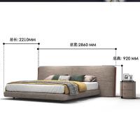 China Gainsville Furniture High End Furniture Manufacturer Italian Modern Luxury Bedroom Bett Set Velvet Fabric Super King Bed for sale