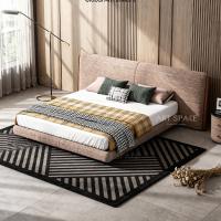 China Gainsville Furniture High End Furniture Manufacturer Italian Modern Luxury Bedroom Bett Set Velvet Fabric Super King Bed for sale