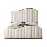China Sleeping Modern Design Queen King Size Velvet Upholstered Platform Bed for sale