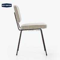 China Minimalist Nordic Leisure Metal Legs Restaurant Chairs Upholstered Velvet Dining Chair for sale