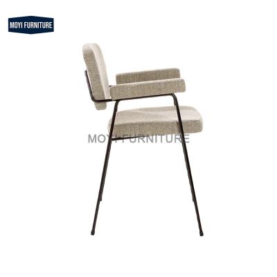 China Minimalist Nordic Leisure Metal Legs Restaurant Chairs Upholstered Velvet Dining Chair for sale