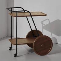 China MOYI Luxury Beverage Decoration Dining Car, Solid Wood Metal  Table, Mobile Storage , bar Cart, Wine Rack for sale