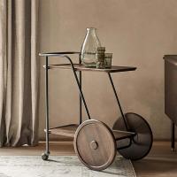 China MOYI Luxury Beverage Decoration Dining Car, Solid Wood Metal  Table, Mobile Storage , bar Cart, Wine Rack for sale