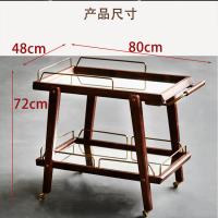 China MOYI Customized Iron and Wood TrolleyWooden Cart with Wheels for Hotels for sale