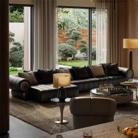 China Modern Three-Seat Shell Shaped Sofa New Fashion High Elasticity Sponge for Stylish Hotel Apartment Villa Living Room Furniture for sale