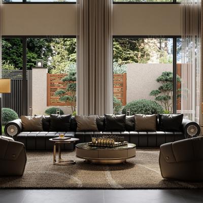 China Modern Three-Seat Shell Shaped Sofa New Fashion High Elasticity Sponge for Stylish Hotel Apartment Villa Living Room Furniture for sale