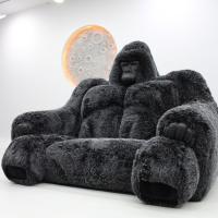 China Plush Gorilla Sofa Steel Frame Genuine Leather Convertible Chesterfield Modern Design Creative Art Chair Comfortable for sale