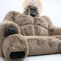 China Plush Gorilla Sofa Steel Frame Genuine Leather Convertible Chesterfield Modern Design Creative Art Chair Comfortable for sale