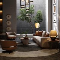 China Modern Simple Sophisticated Villa Leather Sofa for Spacious Living Room for sale