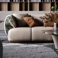 China Modern Creative Conch Sofa Leather High-End Luxury Curved Leather for Villa Living Room for sale