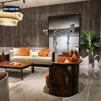 China High Quality Luxury Italian Modern Leather Sectional Couch Design Wood Veneer Full Leather Luxury Living Room Sofa Funiture Set for sale