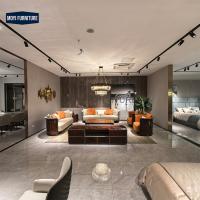 China High Quality Luxury Italian Modern Leather Sectional Couch Design Wood Veneer Full Leather Luxury Living Room Sofa Funiture Set for sale