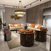 China High Quality Luxury Italian Modern Leather Sectional Couch Design Wood Veneer Full Leather Luxury Living Room Sofa Funiture Set for sale