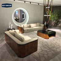 China Luxury Modern Living Room Furniture Elegant Couches Contemporary Leather Sofa for sale