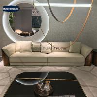 China Luxury Modern Living Room Furniture Elegant Couches Contemporary Leather Sofa for sale