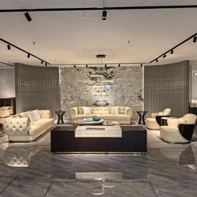 China High Quality American Style Luxurious Sofa Contemporary Italian Luxury Lounge Leather Sofa for sale