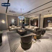 China Luxury Design European Style Quality Nubuck Fabric Living Room Sofa Set Furniture for sale