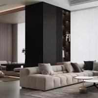 China Customizable L Shape Corner Living Room Furniture Modern Style Customized Color Leather Sectional Sofa Set Youpin for sale