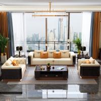 China Leather Sectional Sofa New Design High Quality House Set Furniture Luxury Living Room Modern Sofa Set Leather Sectional Sofa for sale