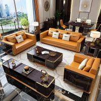 China Leather Sectional Sofa New Design High Quality House Set Furniture Luxury Living Room Modern Sofa Set Leather Sectional Sofa for sale