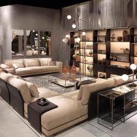 China Latest Designs High End Modern Style Sectional Couches Velvet L Shape 7 Seater Sofa Set Luxury Furniture Couch Living Room Sofa for sale