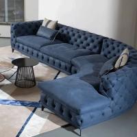 China Royal Sofa Set Luxury Living Room Furniture Chesterfield Corner Sofa Set for sale