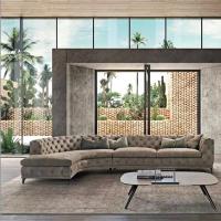 China Royal Sofa Set Luxury Living Room Furniture Chesterfield Corner Sofa Set for sale