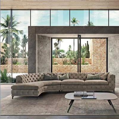 China Royal Sofa Set Luxury Living Room Furniture Chesterfield Corner Sofa Set for sale