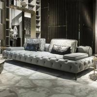 China Luxury Sofa Living Room Furniture Curved Home Lounge Sofa Sets Italian Modern Fabric Velvet Sofa SALA Set Furniture for sale