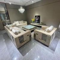 China High - End Luxury Sofa Set With Marble - Inlaid Details, Ideal for Upscale Living Rooms for sale