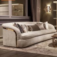China CONTEMPO Light Luxury Sofa With Metal Base and Soft Upholstered Finish for sale