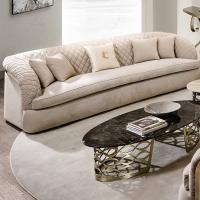 China CONTEMPO Light Luxury Sofa With Metal Base and Soft Upholstered Finish for sale