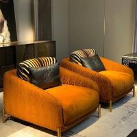 China Luxury Living Room Pure Brass Classic Sofa/contemporary Furniture 3 Seater Elegant Sofa Modern New Design Italian Sofa for sale