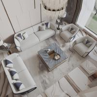 China Elegant Sofa Suite With Unique Color - Blocking Design, Suited for High - End Home Spaces for sale