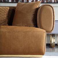 China High End Royal Sectional Couch Luxury Sofa Set Living Room Furniture New Design Villa Leather Sofa Set Modern for sale