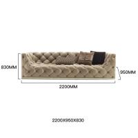 China High-end Custom Italian Couches Living Room Solid Wood Fabric Sofa House Villa Sitting Room Luxury Modern Furniture Sofa Set for sale