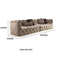 China High-end Custom Italian Couches Living Room Solid Wood Fabric Sofa House Villa Sitting Room Luxury Modern Furniture Sofa Set for sale