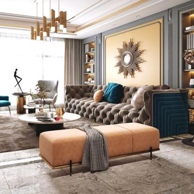 China High-end Custom Italian Couches Living Room Solid Wood Fabric Sofa House Villa Sitting Room Luxury Modern Furniture Sofa Set for sale